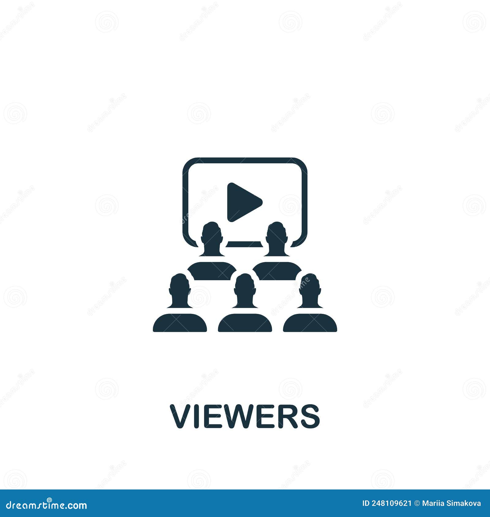 Viewers Icon. Monochrome Simple Streaming Icon for Templates, Web ...