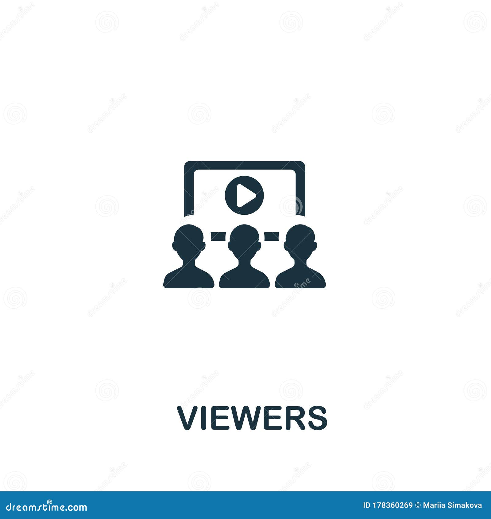 Viewers Icon From Streaming Collection. Simple Line Viewers Icon For ...