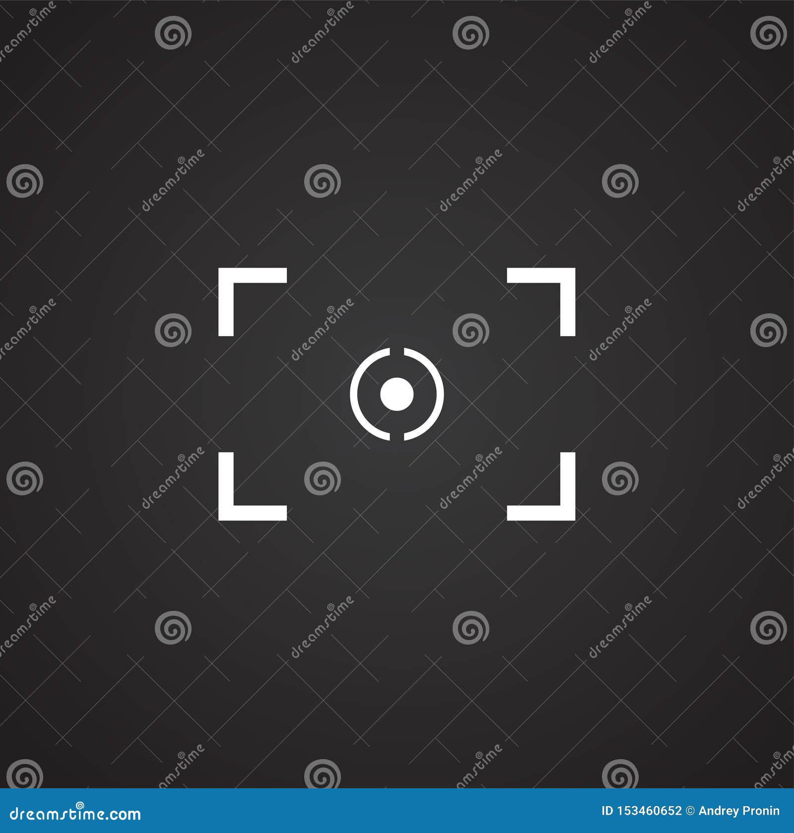 Viewfinder Icon on Background for Graphic and Web Design. Simple ...