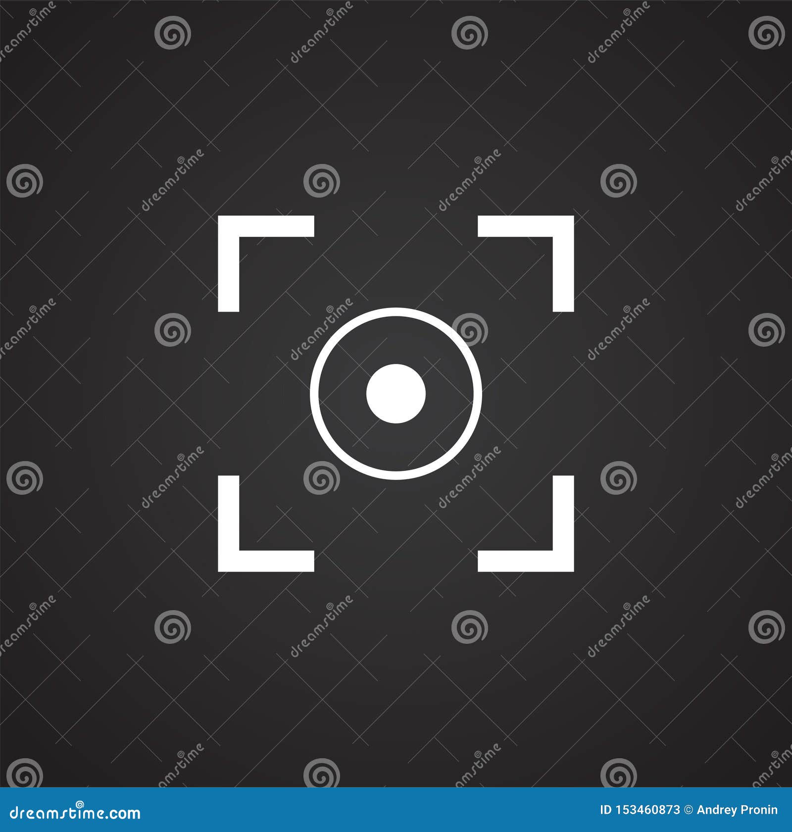 Viewfinder Icon on Background for Graphic and Web Design. Simple ...