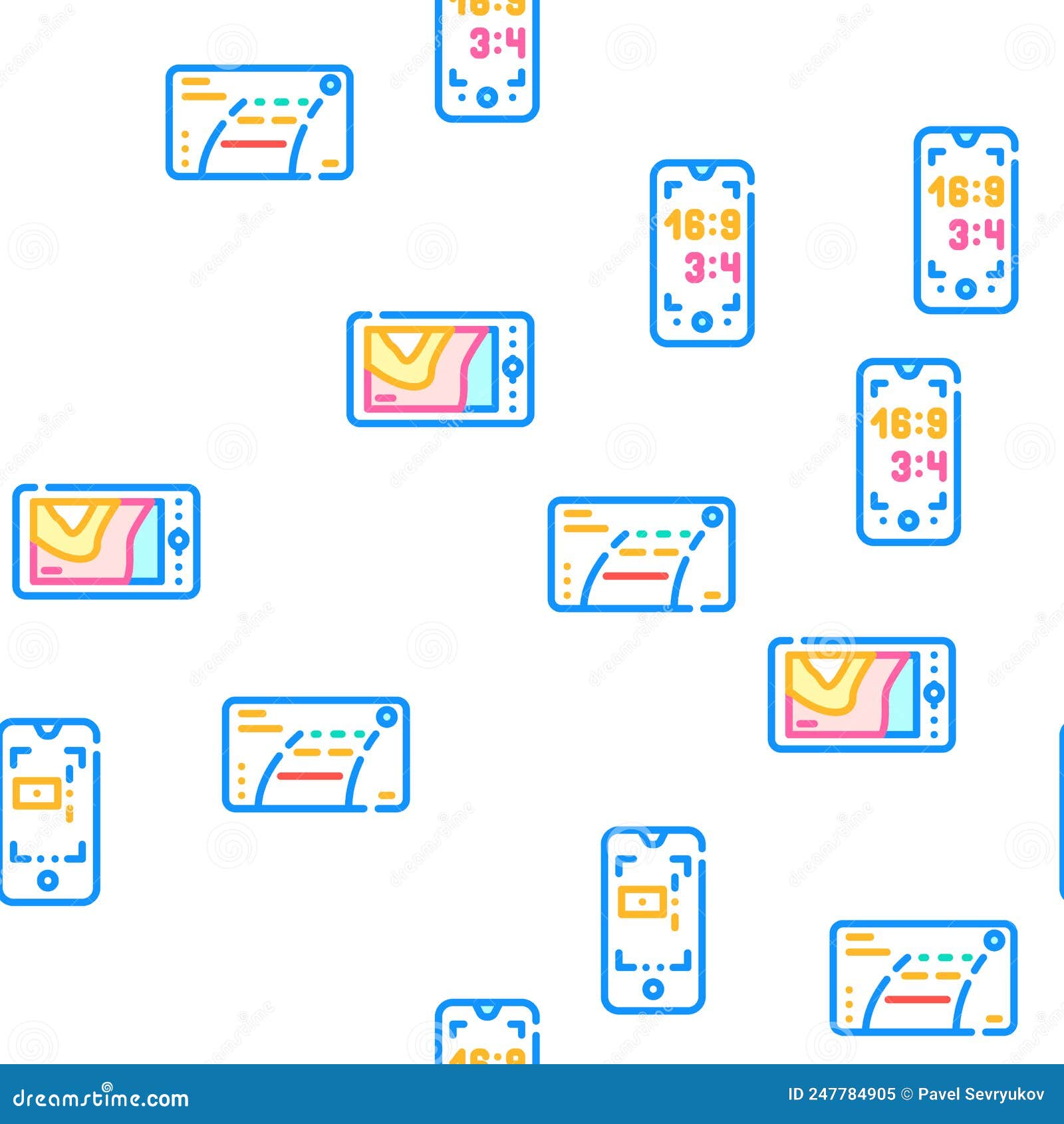 Viewfinder Smartphone Function Icons Set Vector Stock Illustration ...