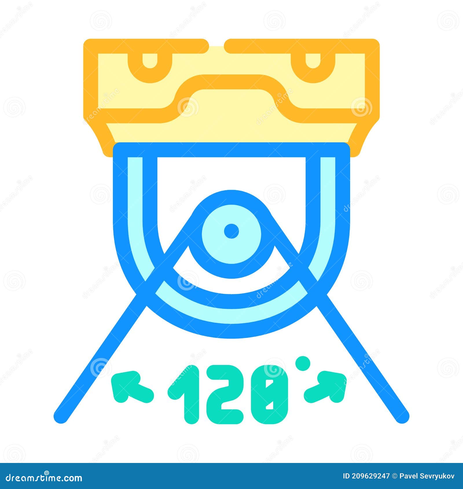 Viewing Angle Camera Color Icon Vector Illustration Stock Vector ...