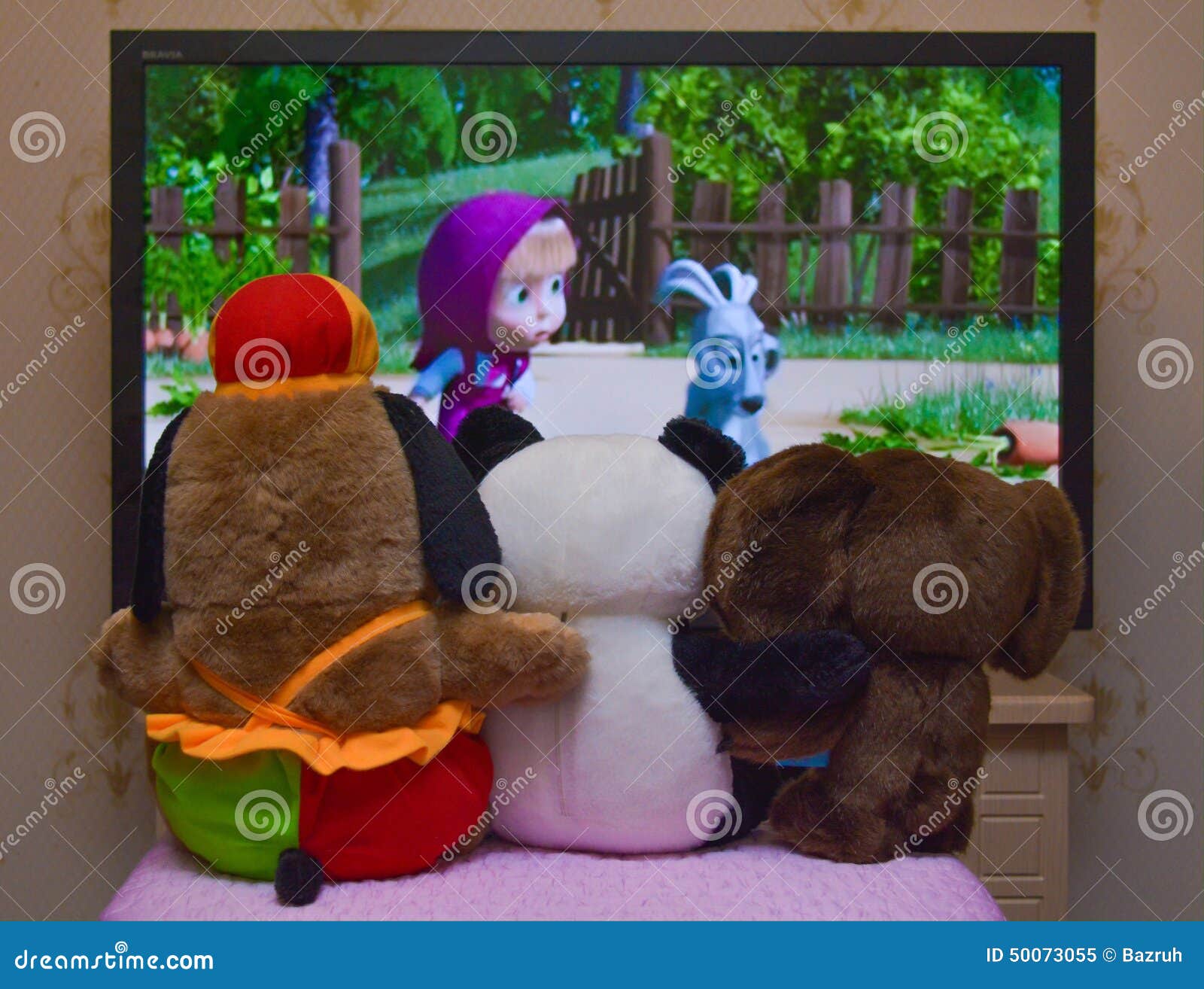 Viewing of the Animated Film at the TV Editorial Image - Image of ...