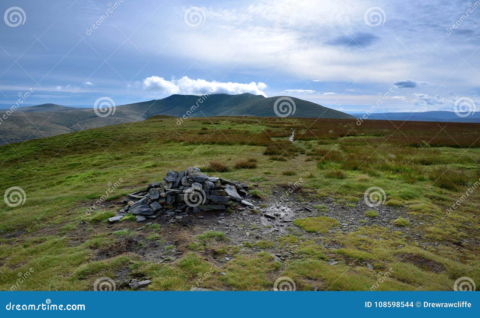 Pile of Stones Making the Summit of the Fells Stock Photo - Image of ...