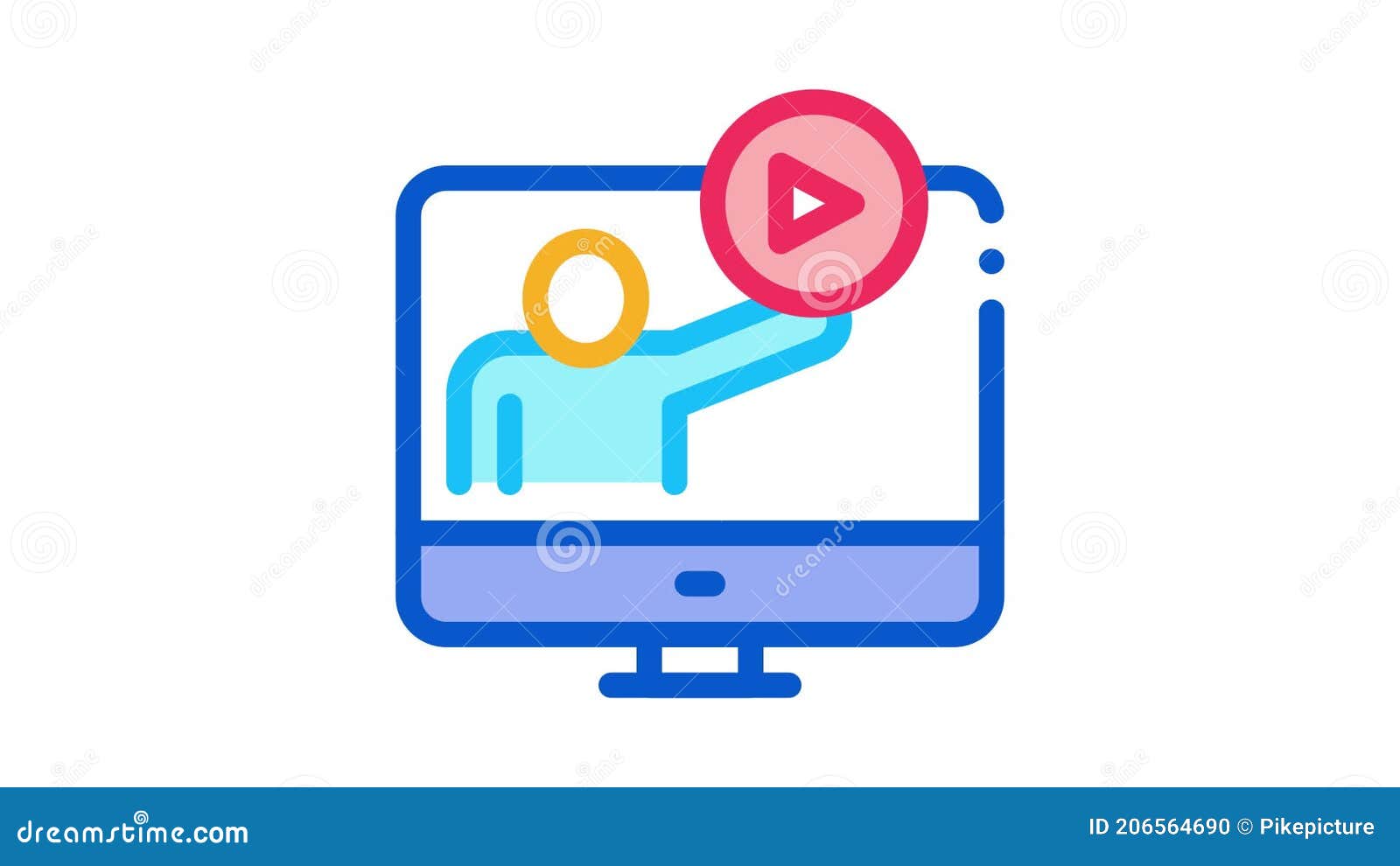 Viewing in Computer Mode Icon Animation Stock Footage - Video of clip ...