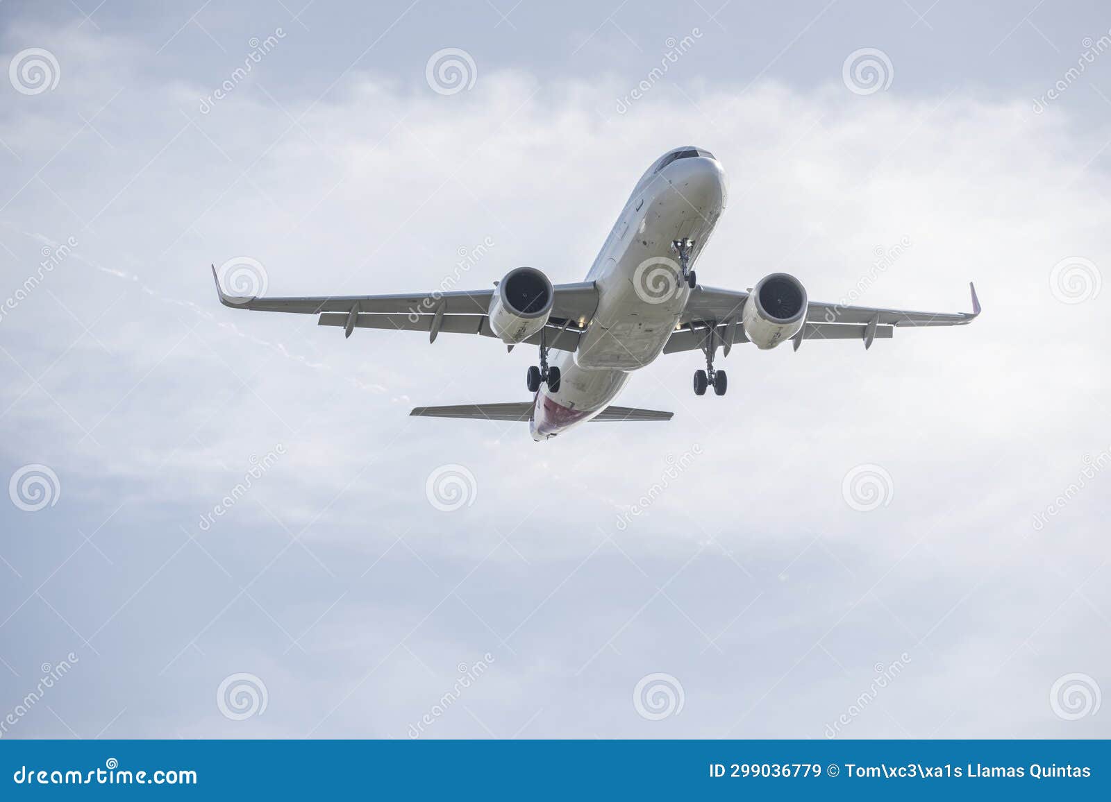 Viewing the Fuselage of an Airbus A321 Just before Landing Stock Image ...