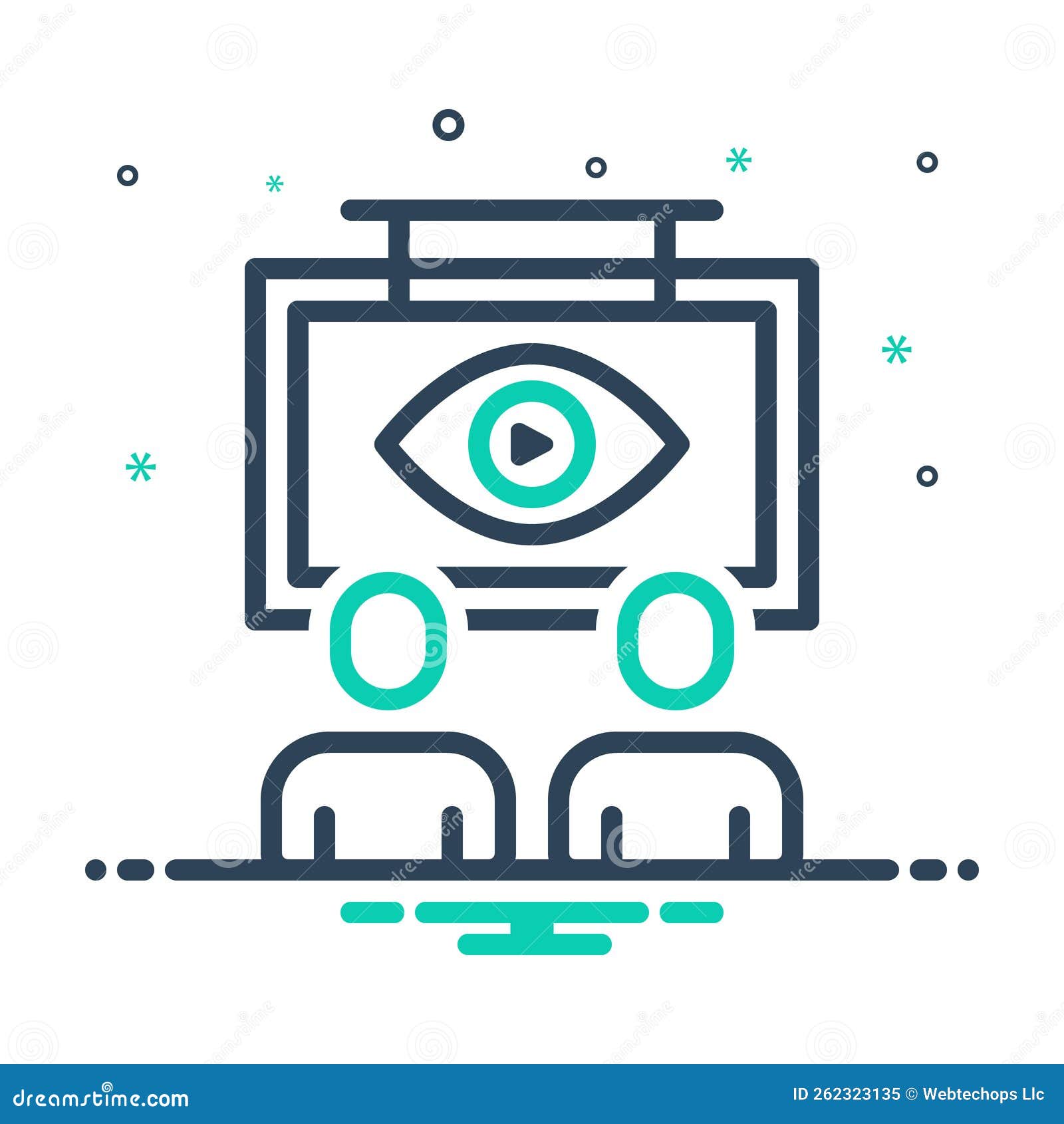 Mix Icon for Viewing, Observation and Watch Stock Vector - Illustration ...
