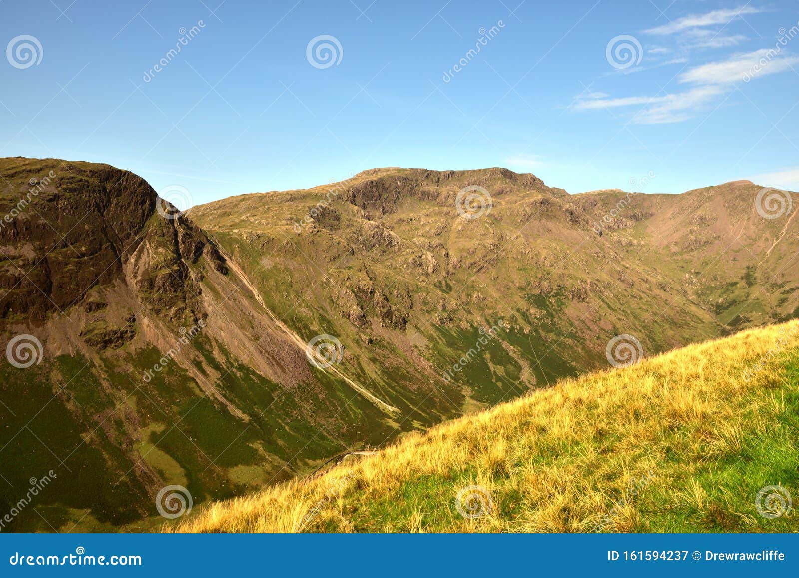 Viewing the Mosedale Horseshoe from Highnose Head Stock Image - Image ...