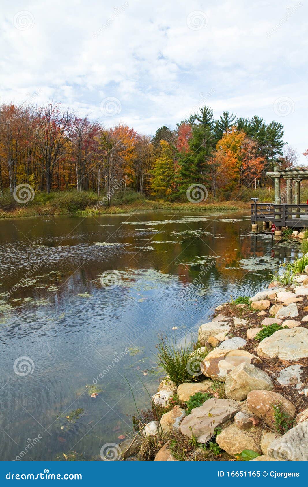 Viewing platform stock image. Image of outside, pond - 16651165