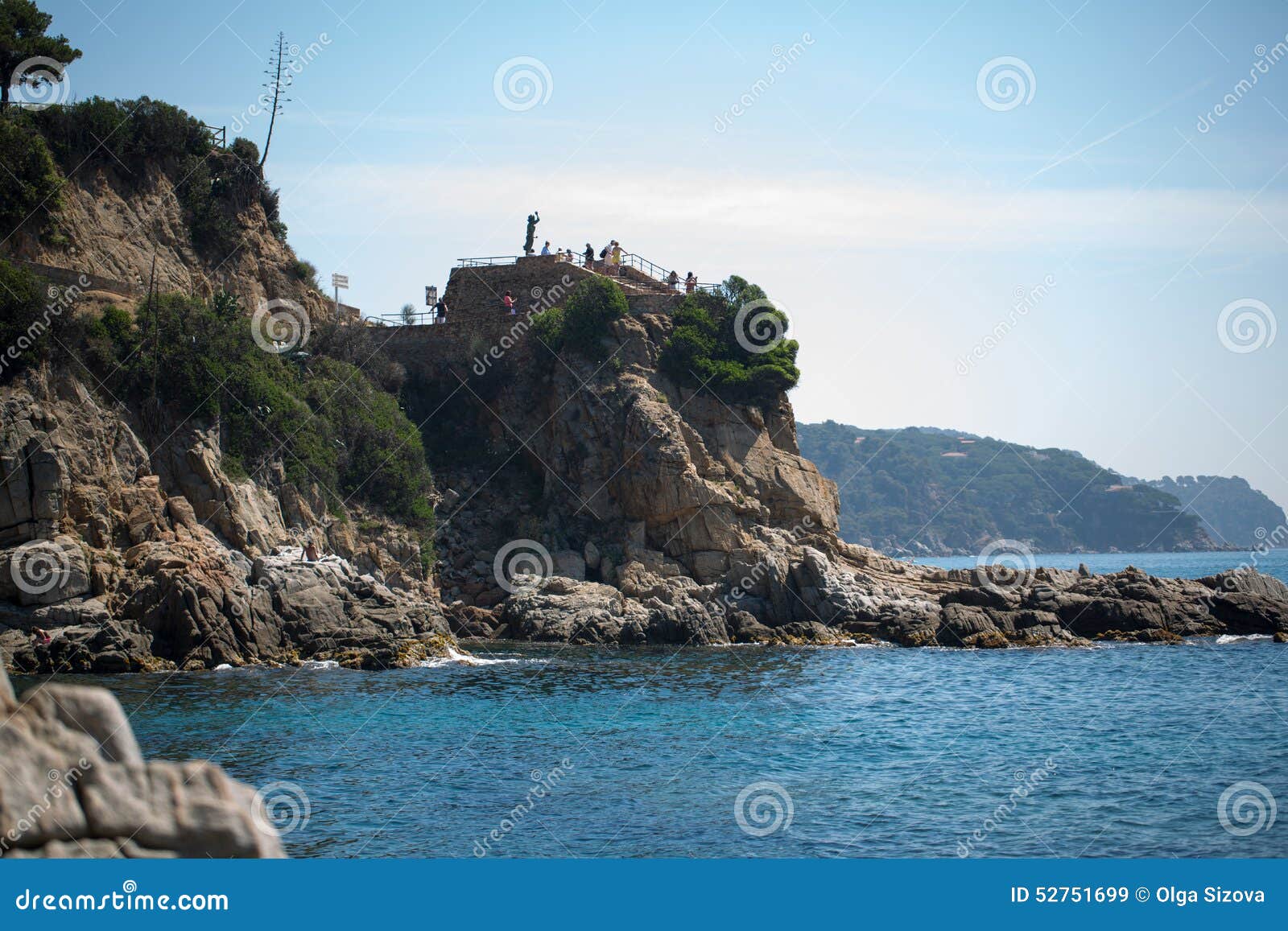 Viewing Platform on the Cliff Stock Image - Image of blue, cliff: 52751699