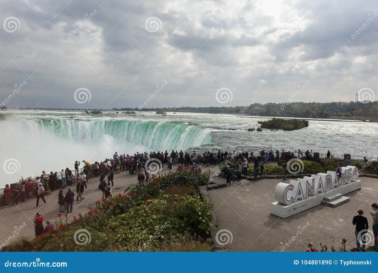 Viewing Platform at the Niagara Falls, Canada Editorial Image - Image ...