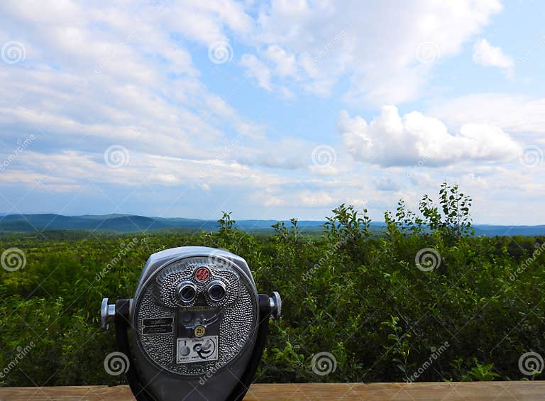 Viewing Scope on Hogback Mountain in Vermont Stock Image - Image of ...