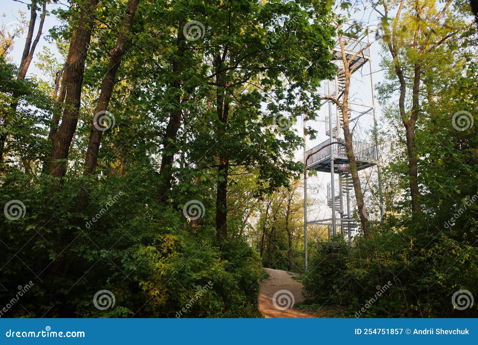 A Viewing Tower at Brno, Czech Republic. Watchtower during Sunset with ...