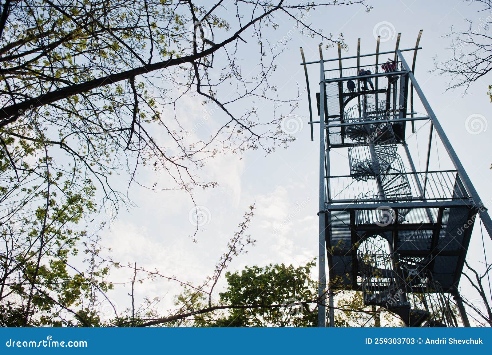 A Viewing Tower at Brno, Czech Republic. Watchtower during Sunset with ...