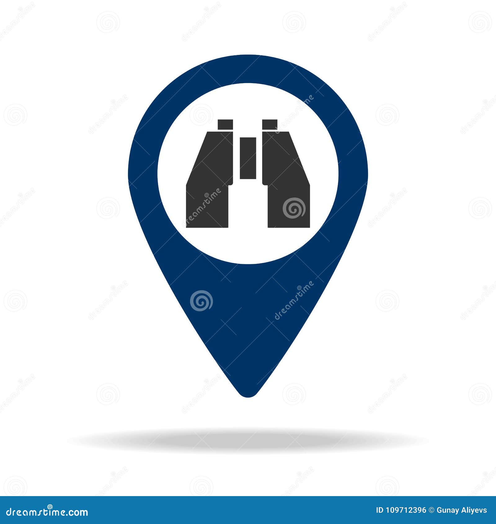 Viewpoint in Blue Map Pin Icon. Element of Map Point for Mobile Concept ...