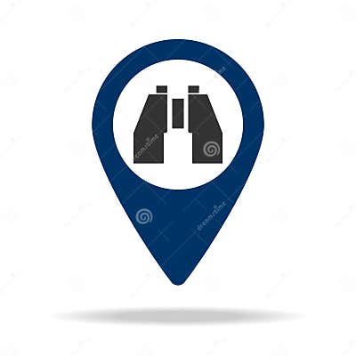 Viewpoint in Blue Map Pin Icon. Element of Map Point for Mobile Concept ...