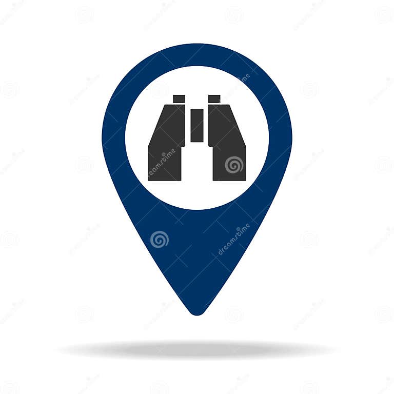 Viewpoint in Blue Map Pin Icon. Element of Map Point for Mobile Concept ...