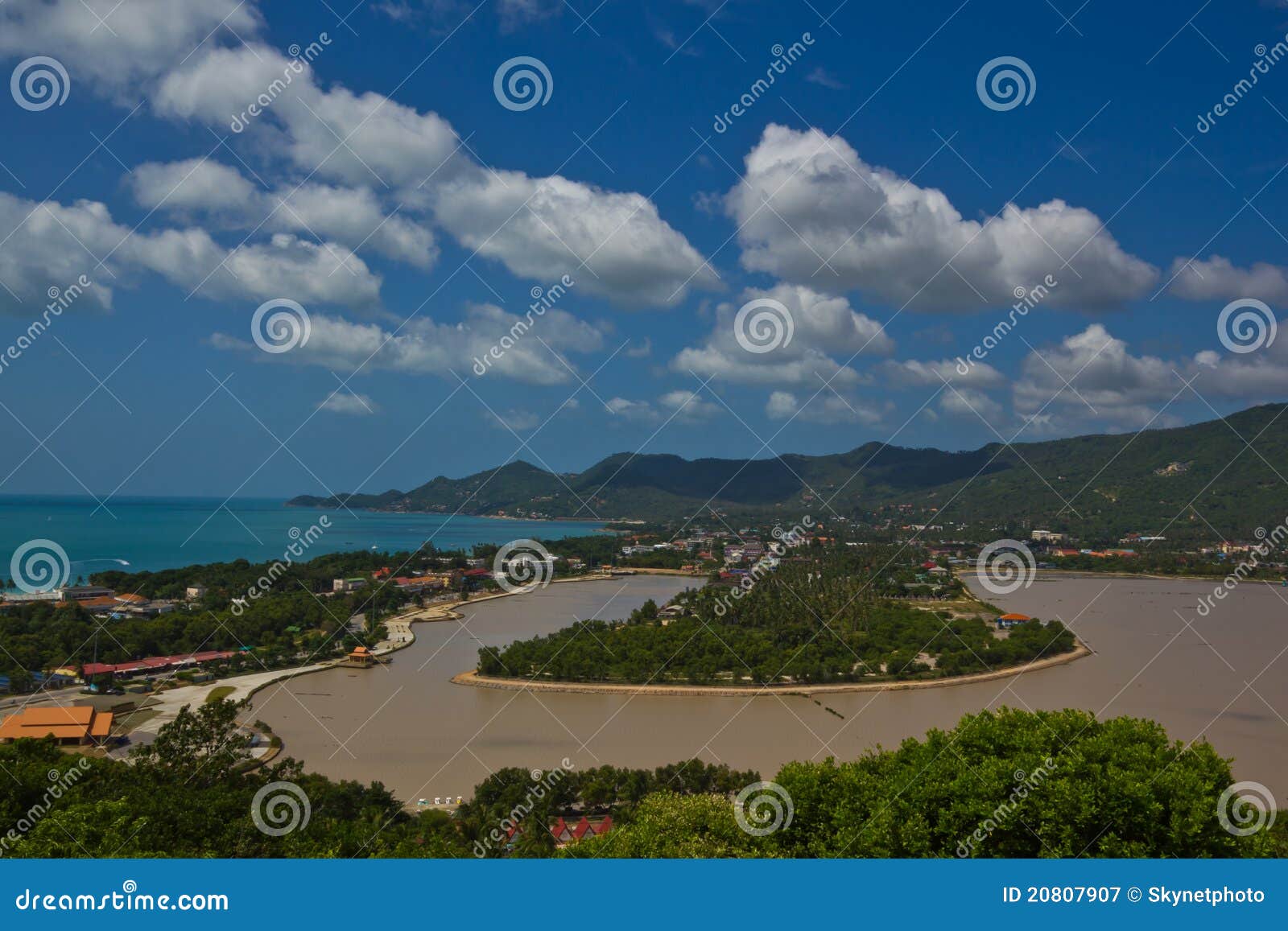 Viewpoint of Chaweng Koh Samui Stock Image - Image of blue, cloud: 20807907