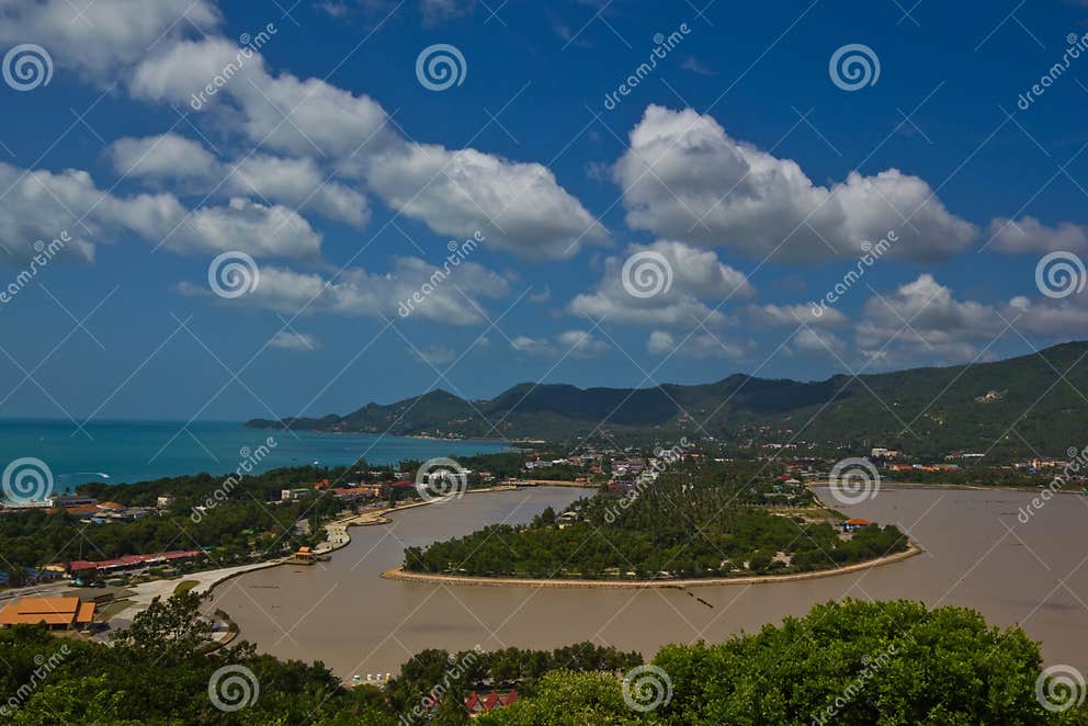 Viewpoint of Chaweng Koh Samui Stock Image - Image of blue, cloud: 20807907