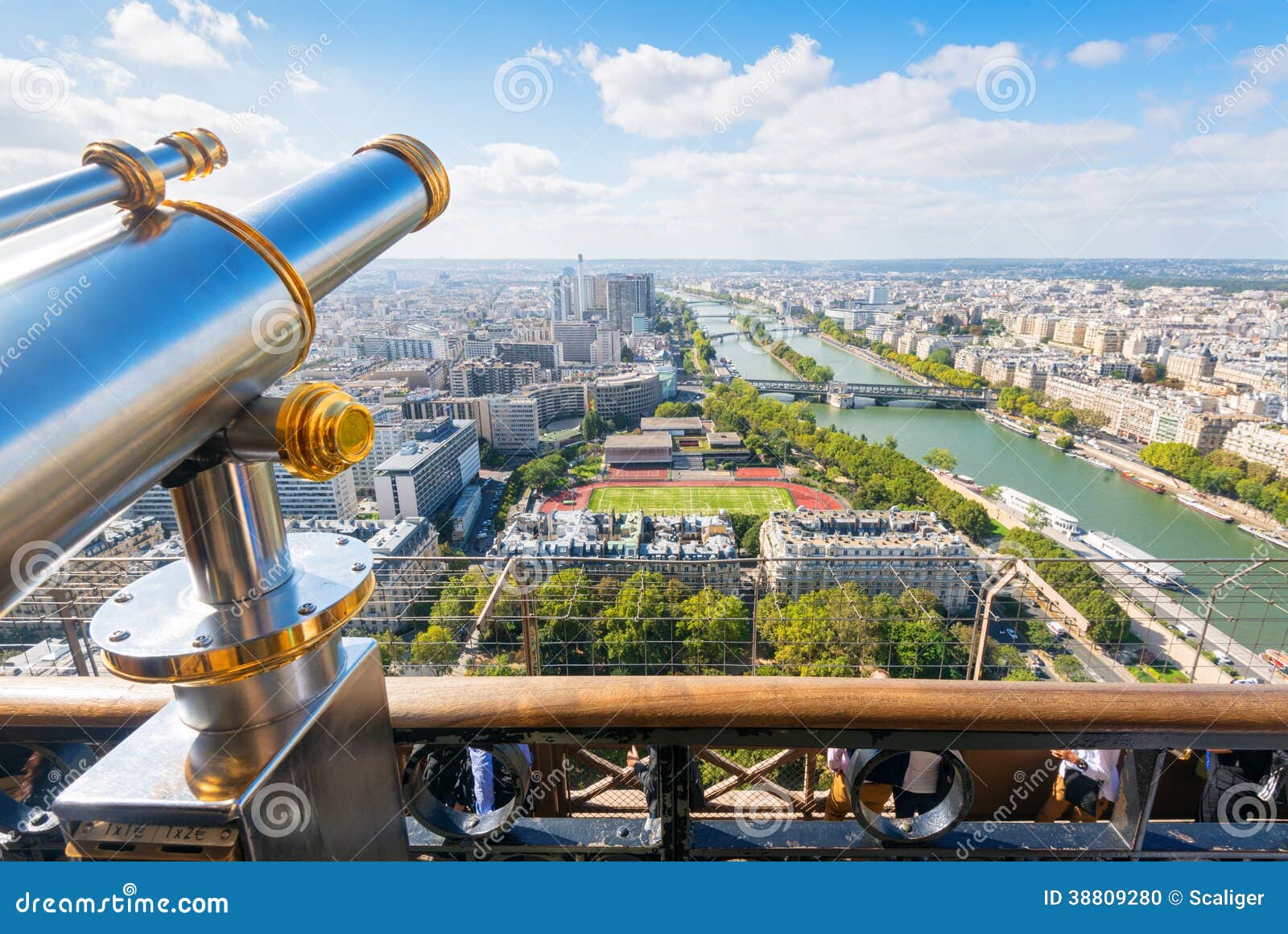 The Viewpoint in the Eiffel Tower in Paris Stock Photo - Image of ...