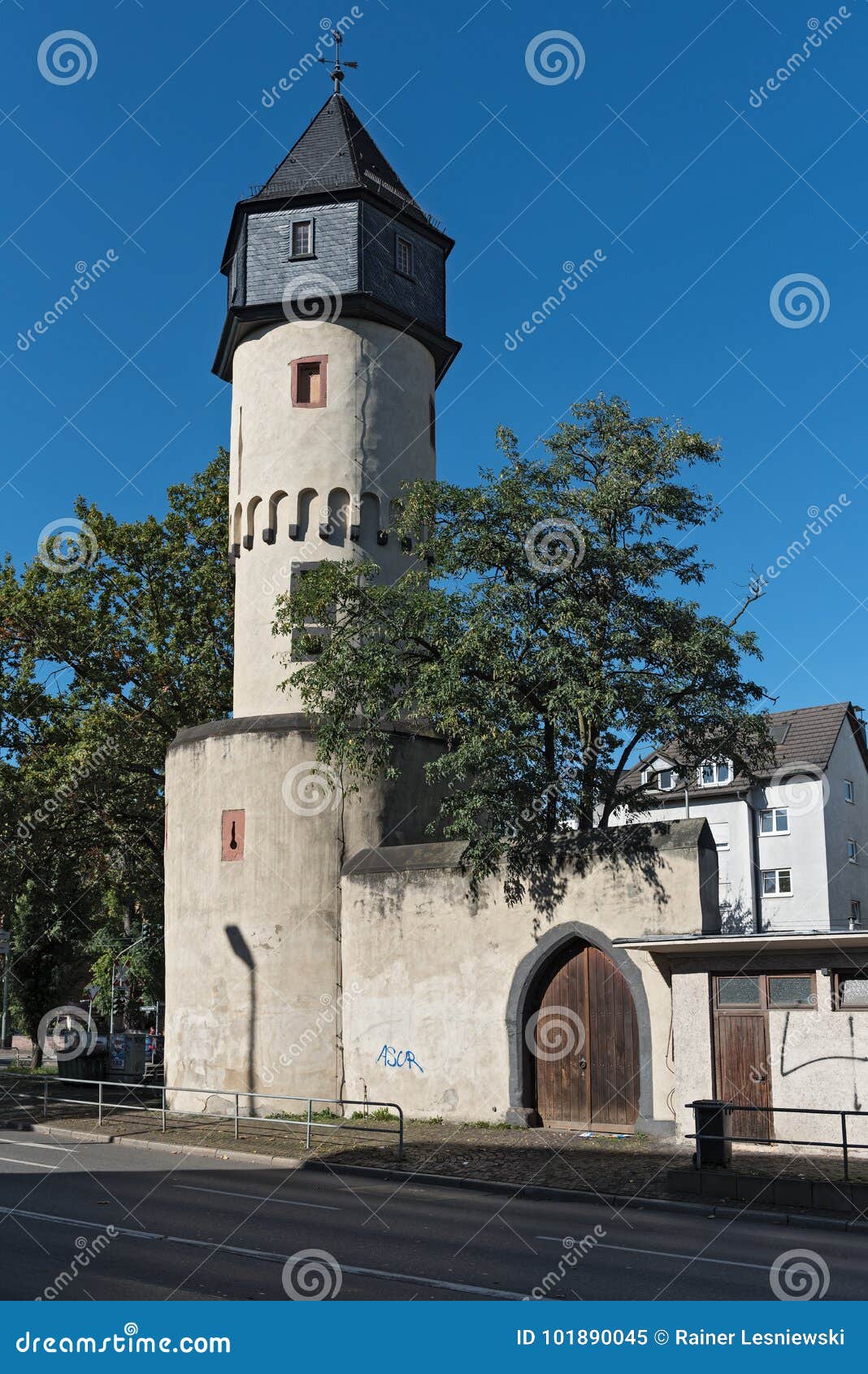 Viewpoint Galluswarte in the District of Gallus from Frankfurt, Germany ...
