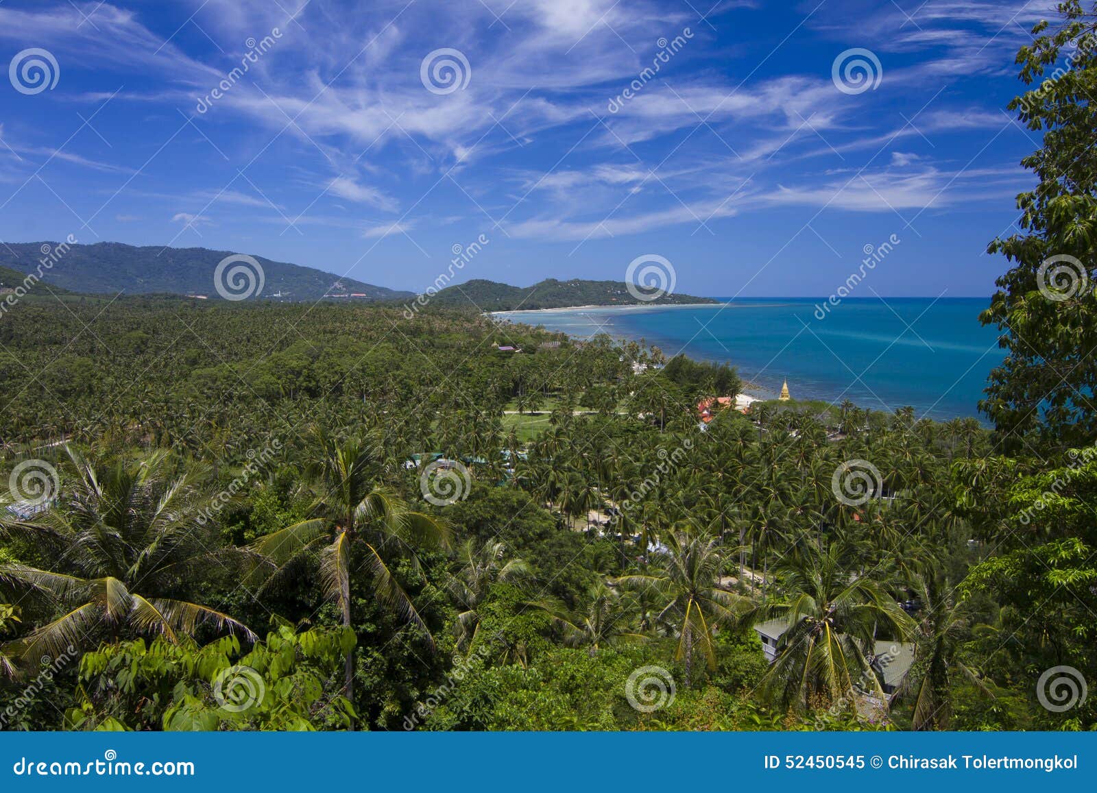 Viewpoint on Koh Samui stock image. Image of landscape - 52450545