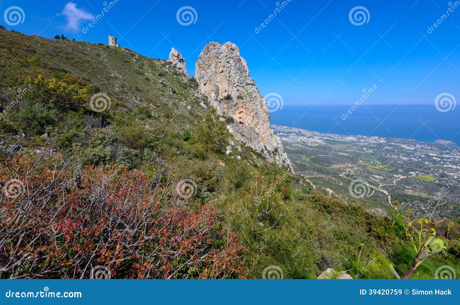Viewpoint in Kyrenia Mountains,northern Cyprus Stock Image - Image of ...