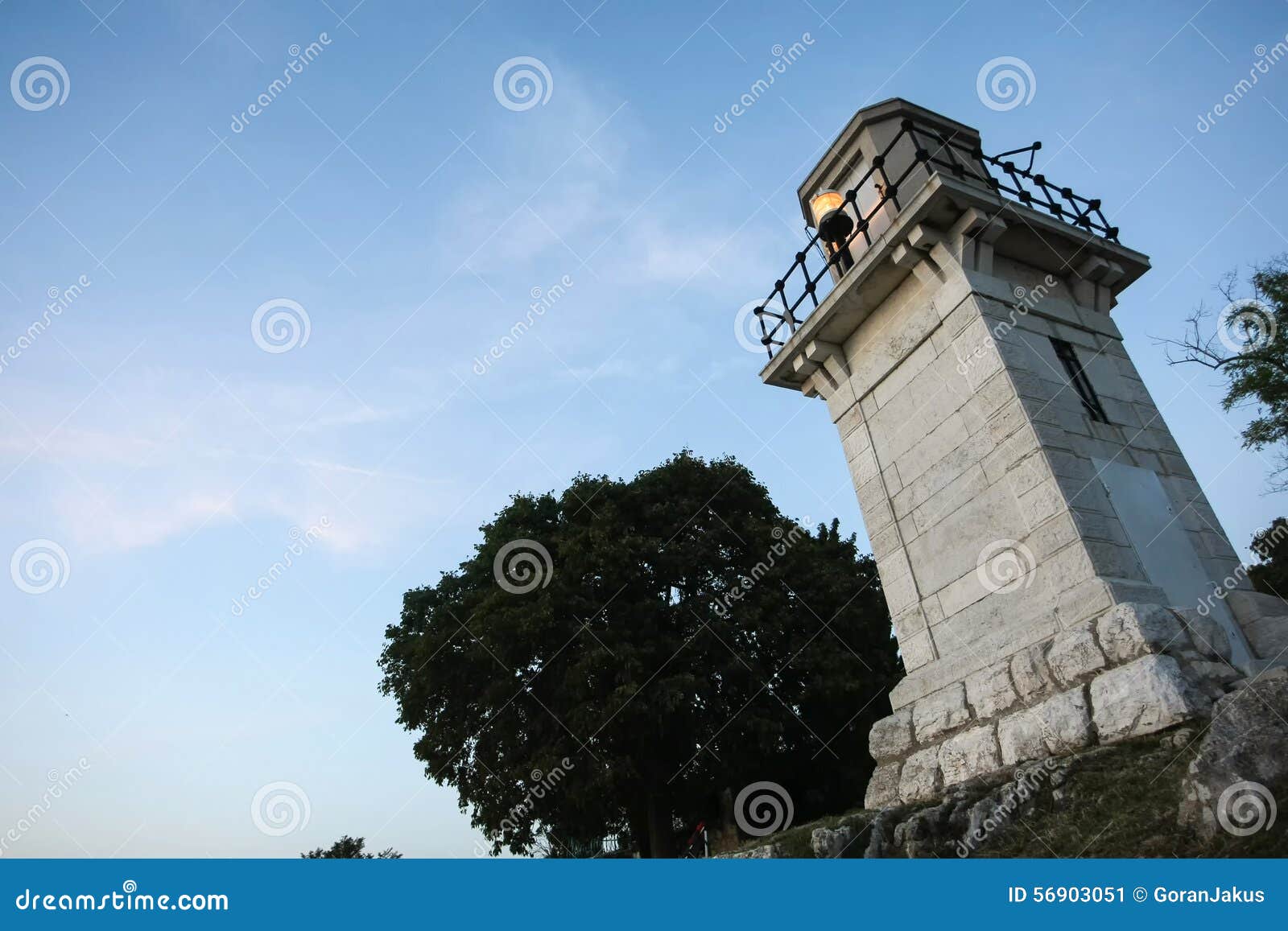 Viewpoint in Rovinj at Sunset Stock Image - Image of landscape ...