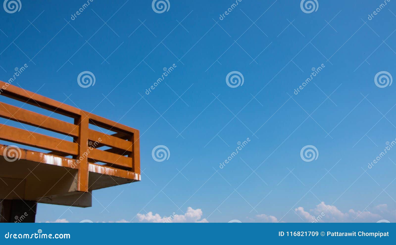 Viewpoint and blue Sky. stock image. Image of heaven - 116821709