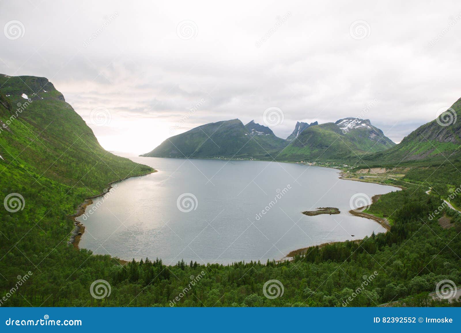 Viewpoint To Skaland, Senja, Norway Stock Photo - Image of north ...