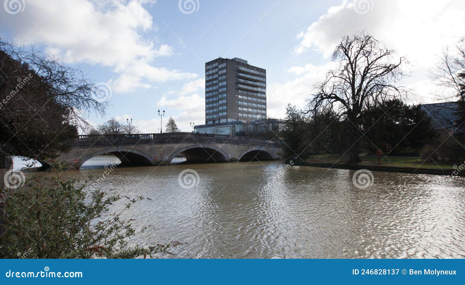 Views Along the River Great Ouse in Bedford in the UK Editorial ...