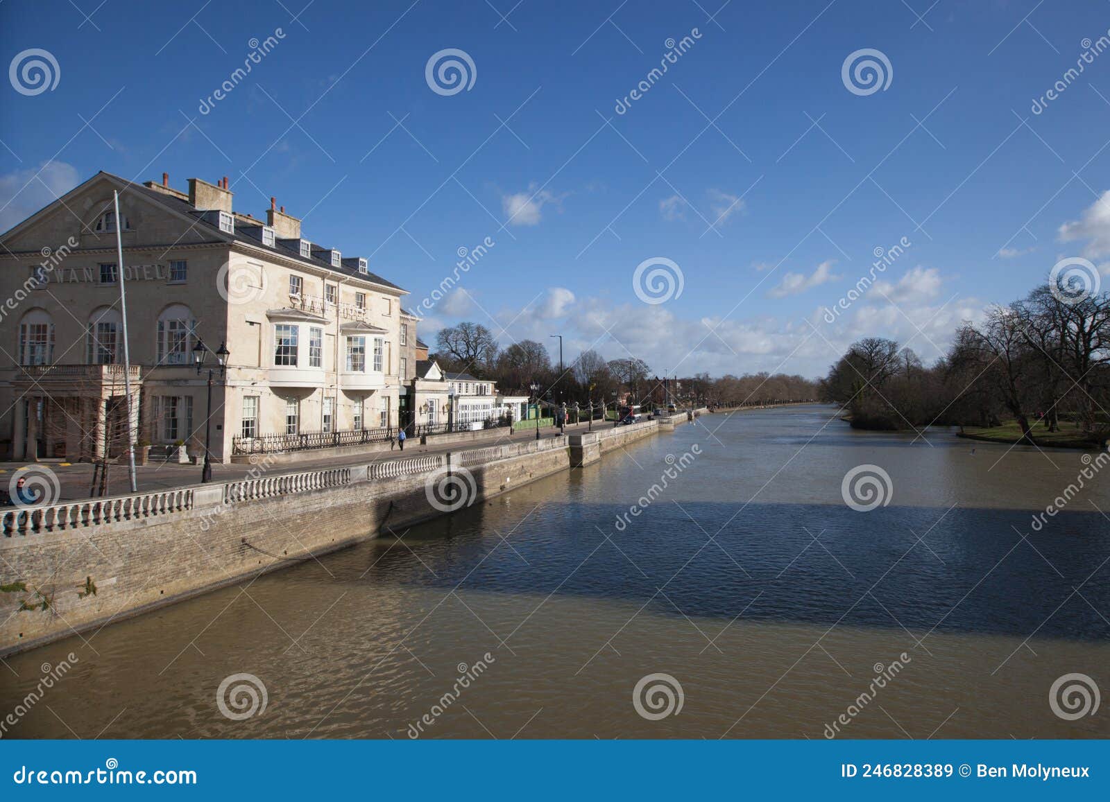 Views Along the River Great Ouse in Bedford in the UK Editorial Stock ...
