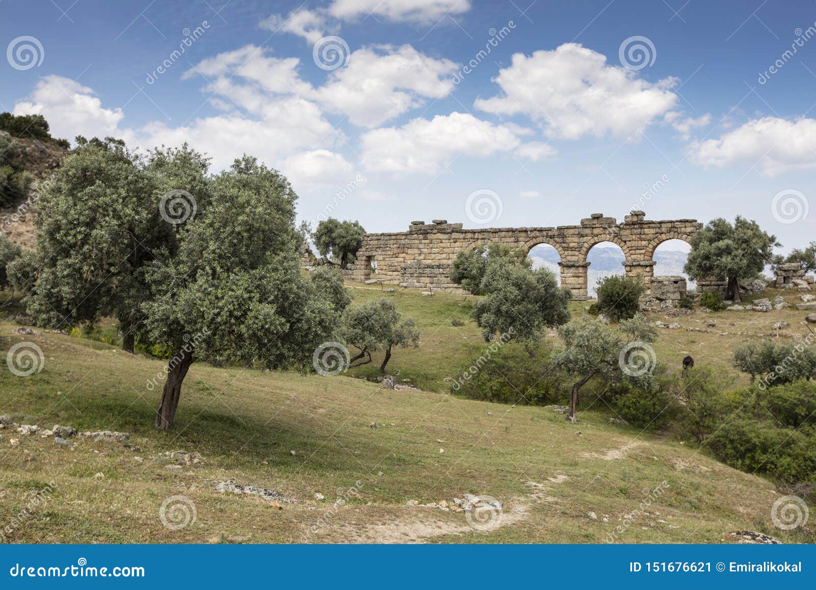 Views from the Ancient City of Alinda Stock Image - Image of alinda ...