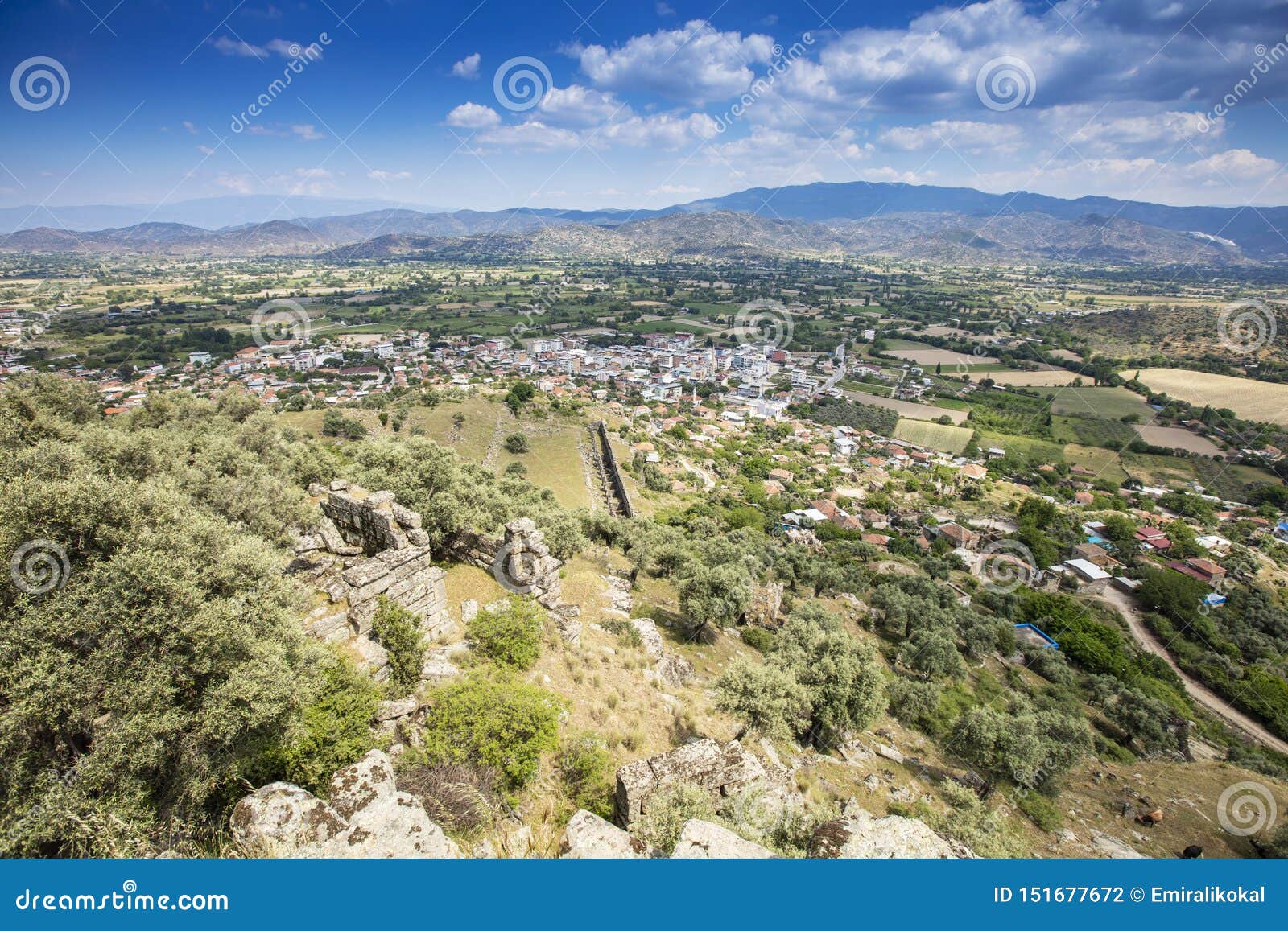 Views from the Ancient City of Alinda Stock Photo - Image of stone ...