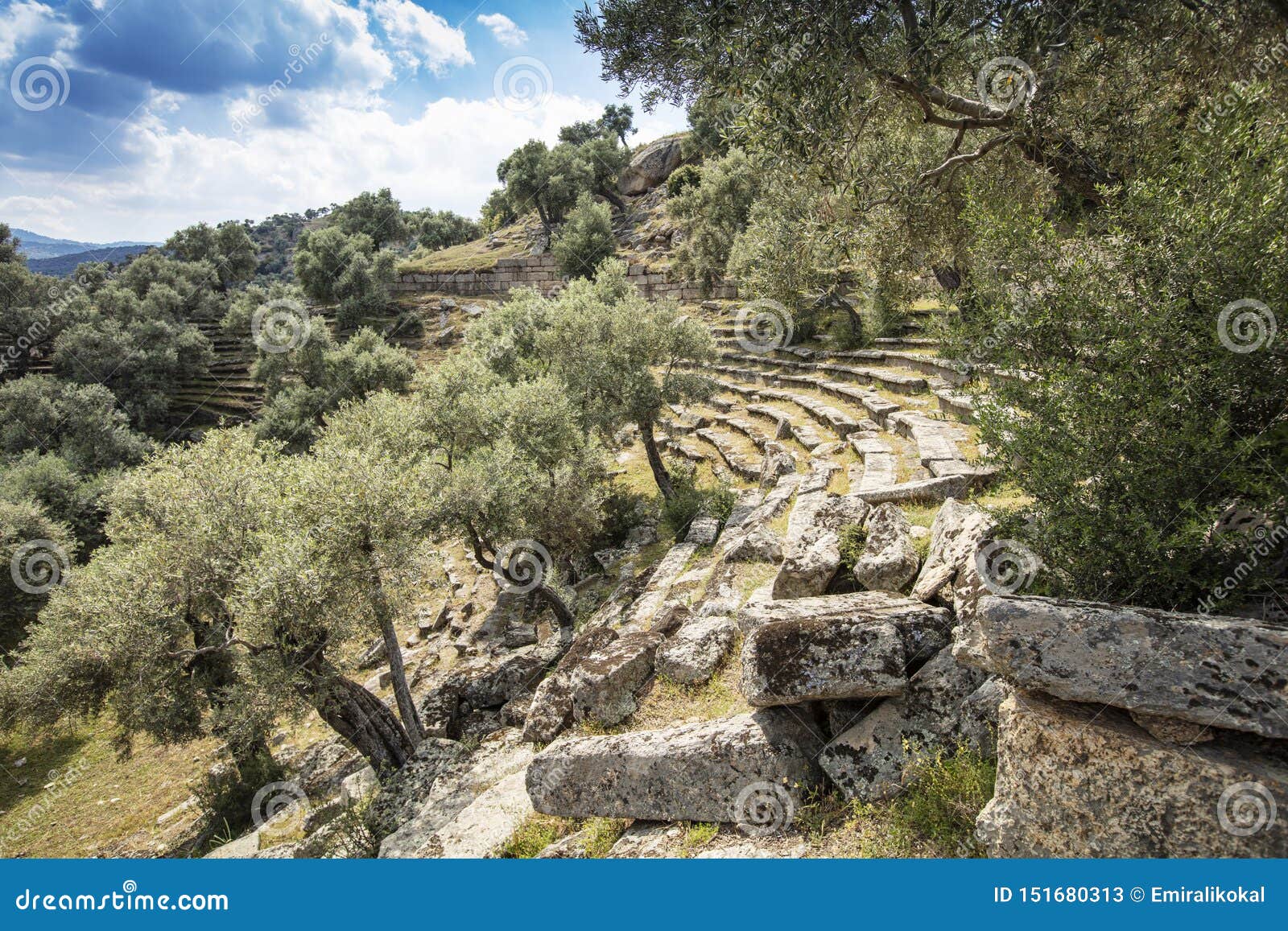 Views from the Ancient City of Alinda Stock Image - Image of tourism ...
