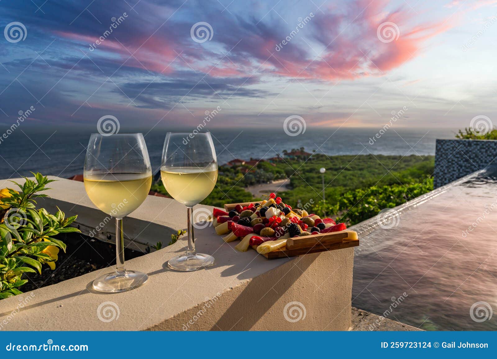 Sunset Snacks Views Around the Caribbean Island of Curacao Stock Photo ...