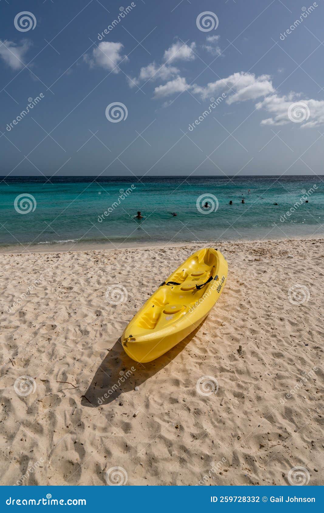 Yellow Kayak at Cas Abou Beach Shoreline Views Around the Caribbean ...