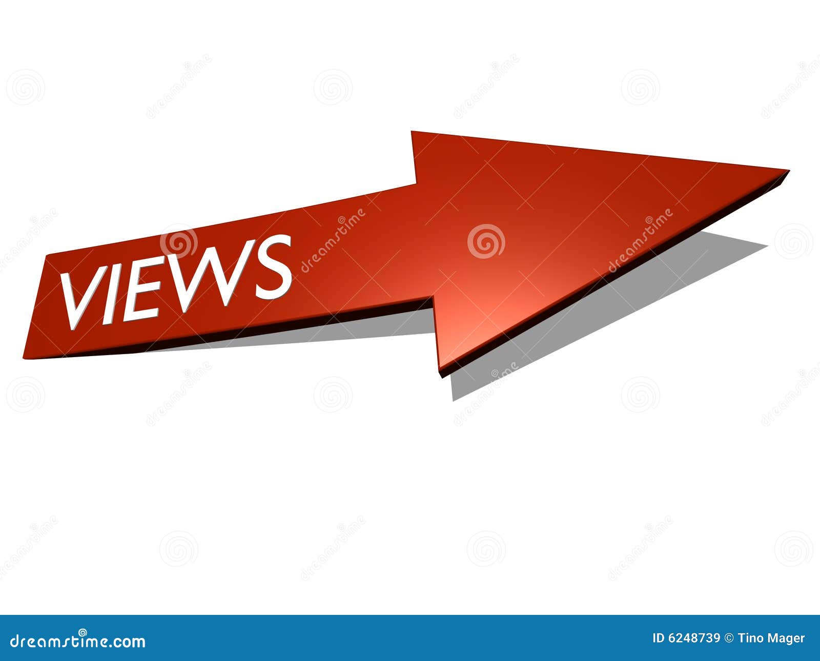 Views arrow pointer stock illustration. Illustration of green - 6248739