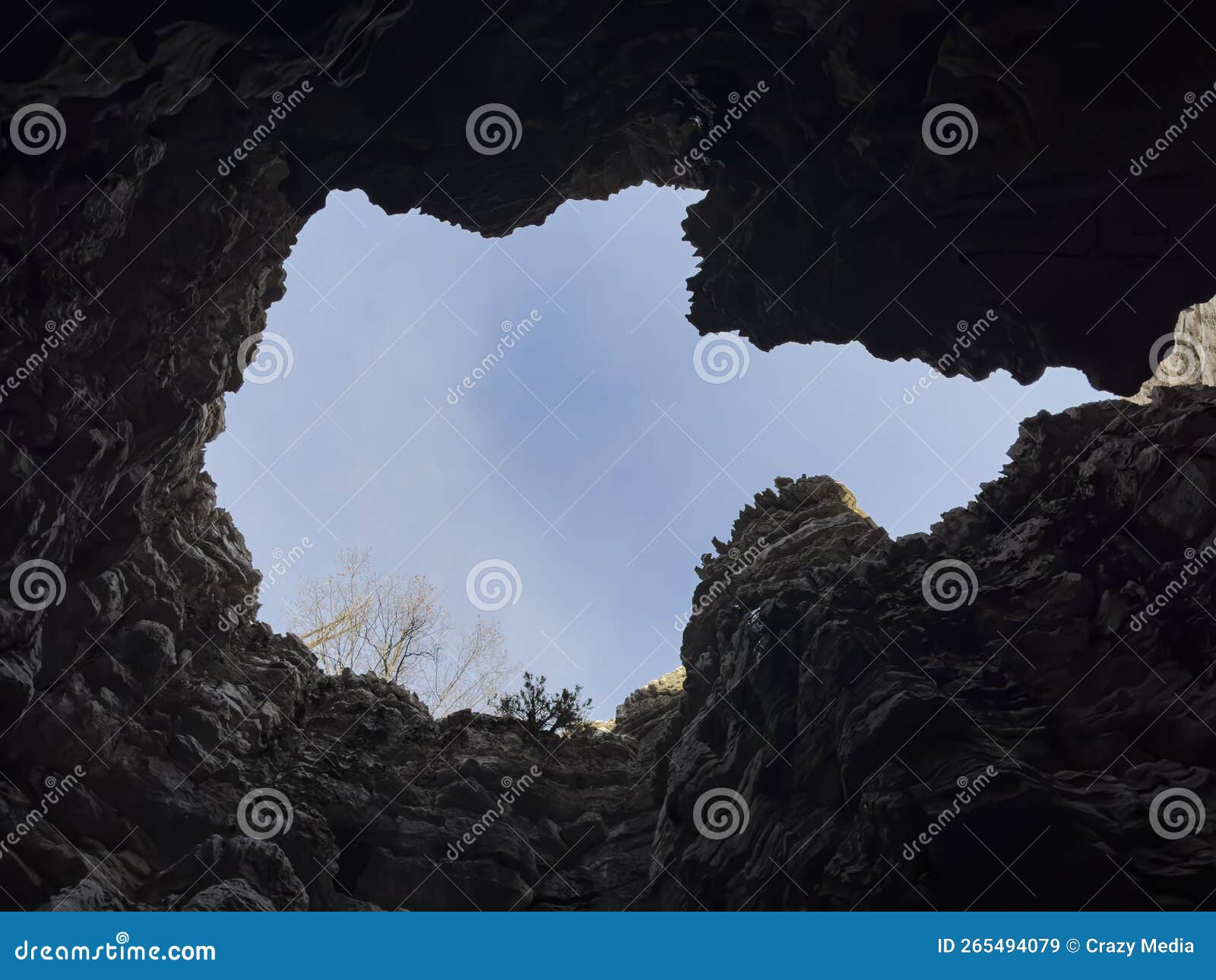 Views from Deep Pits Overlooking the Sky Stock Image - Image of ...