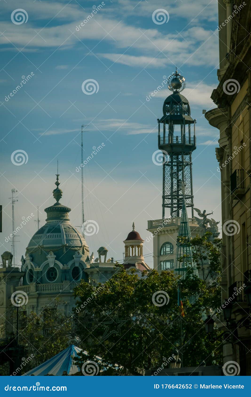 Views of Different Towers of the City of Valencia. Spain Stock Photo ...