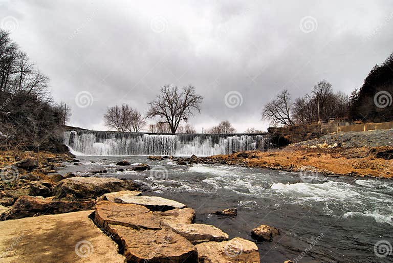Root River Falls stock photo. Image of outdoors, color - 144829610