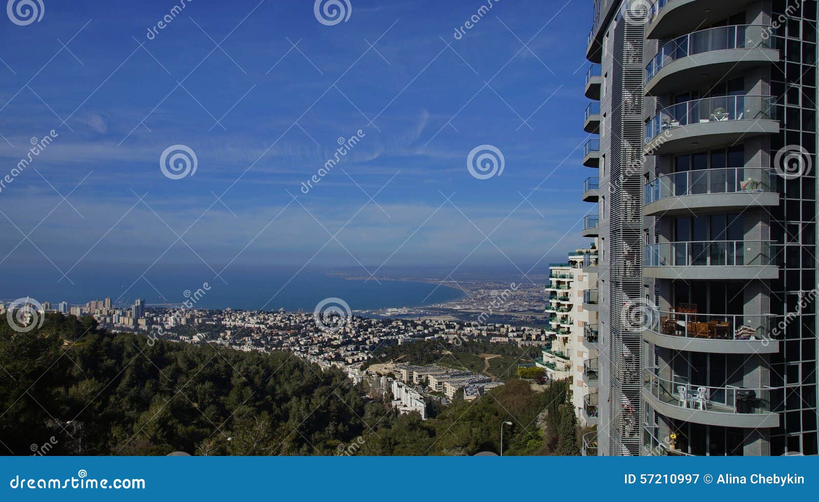 Views of Haifa stock image. Image of view, urban, middle - 57210997