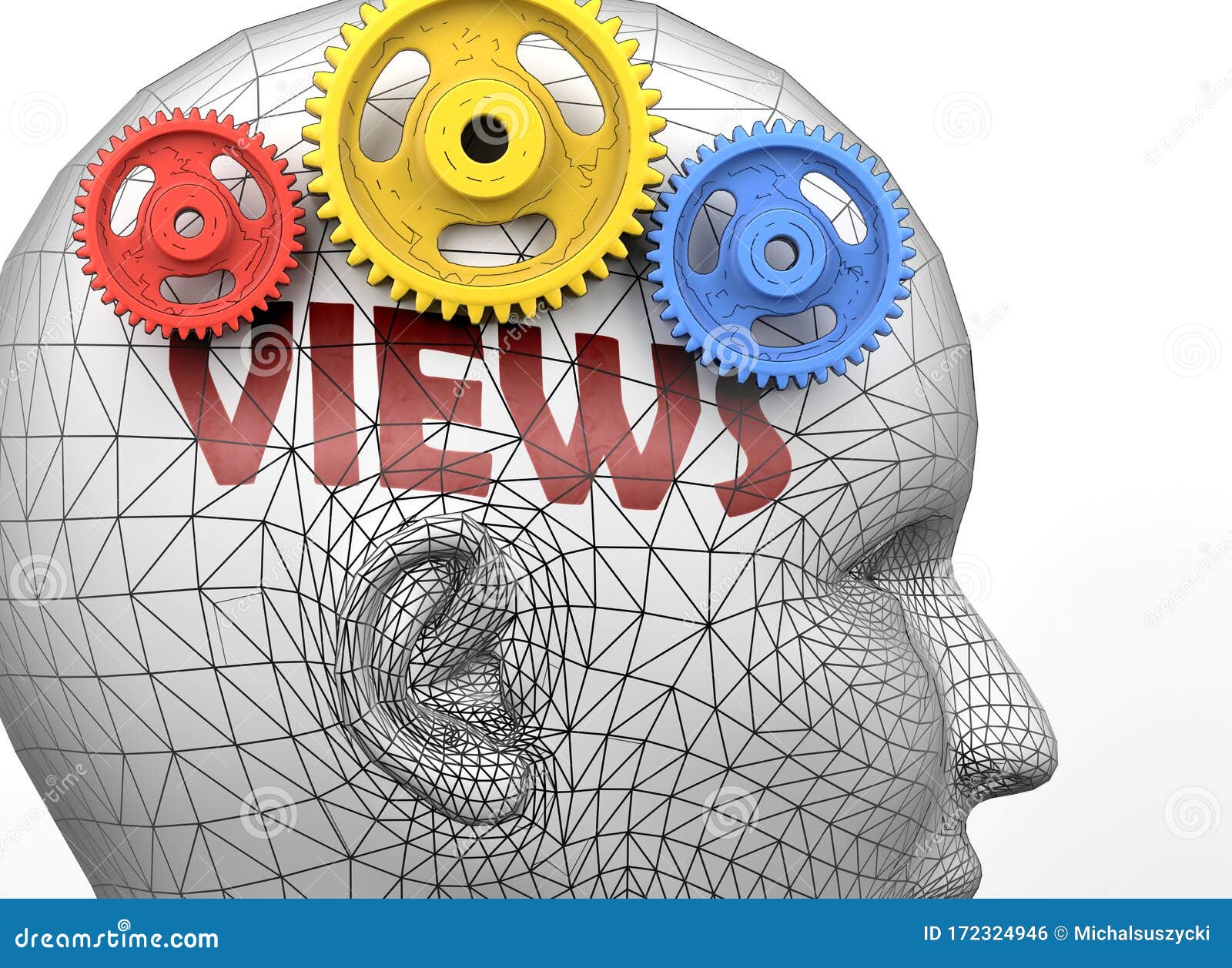 Views and Human Mind - Pictured As Word Views Inside a Head To ...