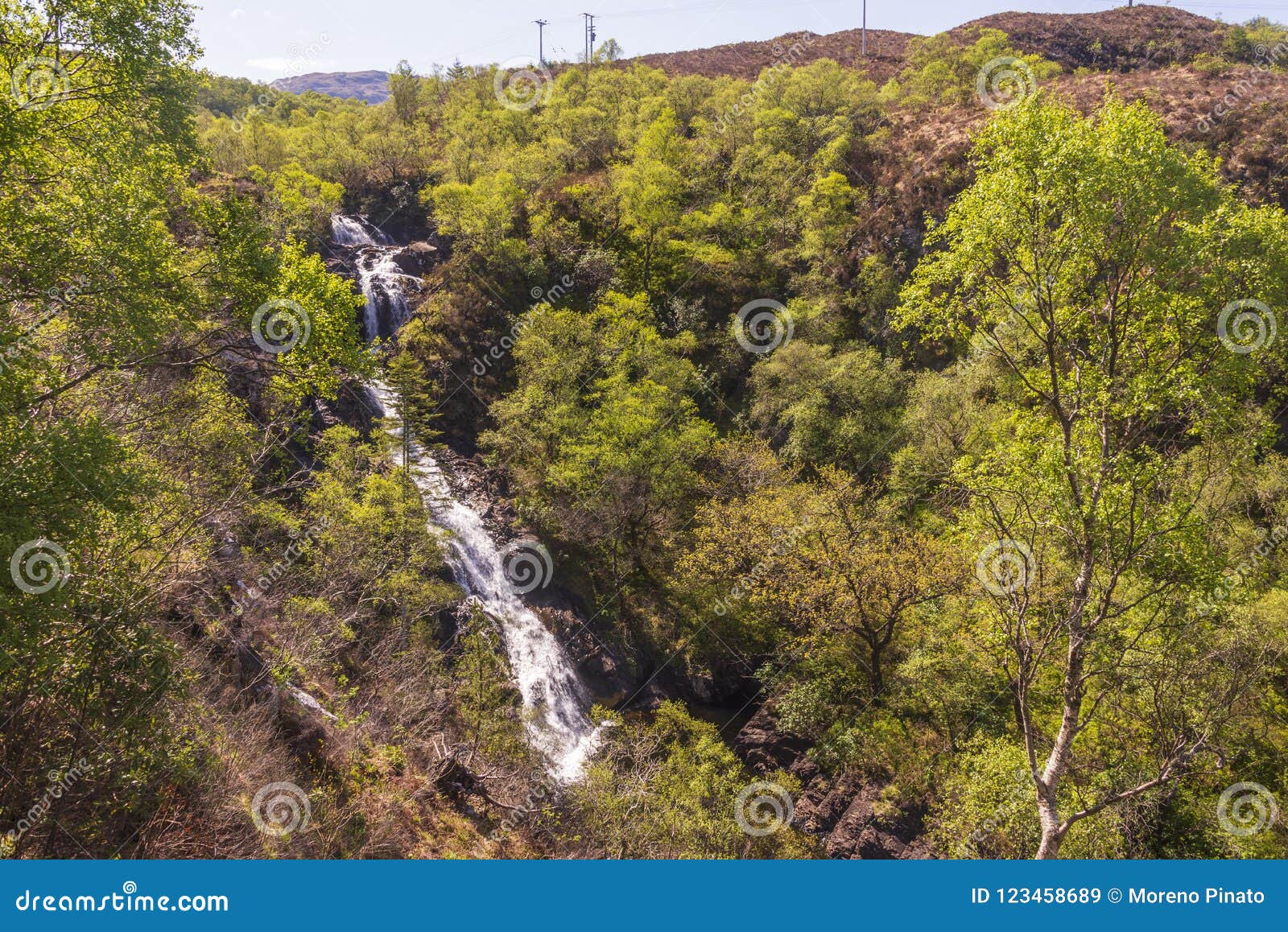 Inchree fall walk stock image. Image of creek, path - 123458689