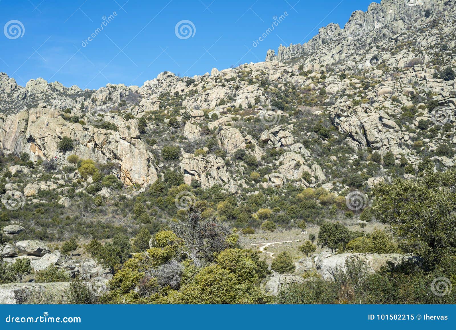 Views of La Cabrera Range stock image. Image of shrubland - 101502215