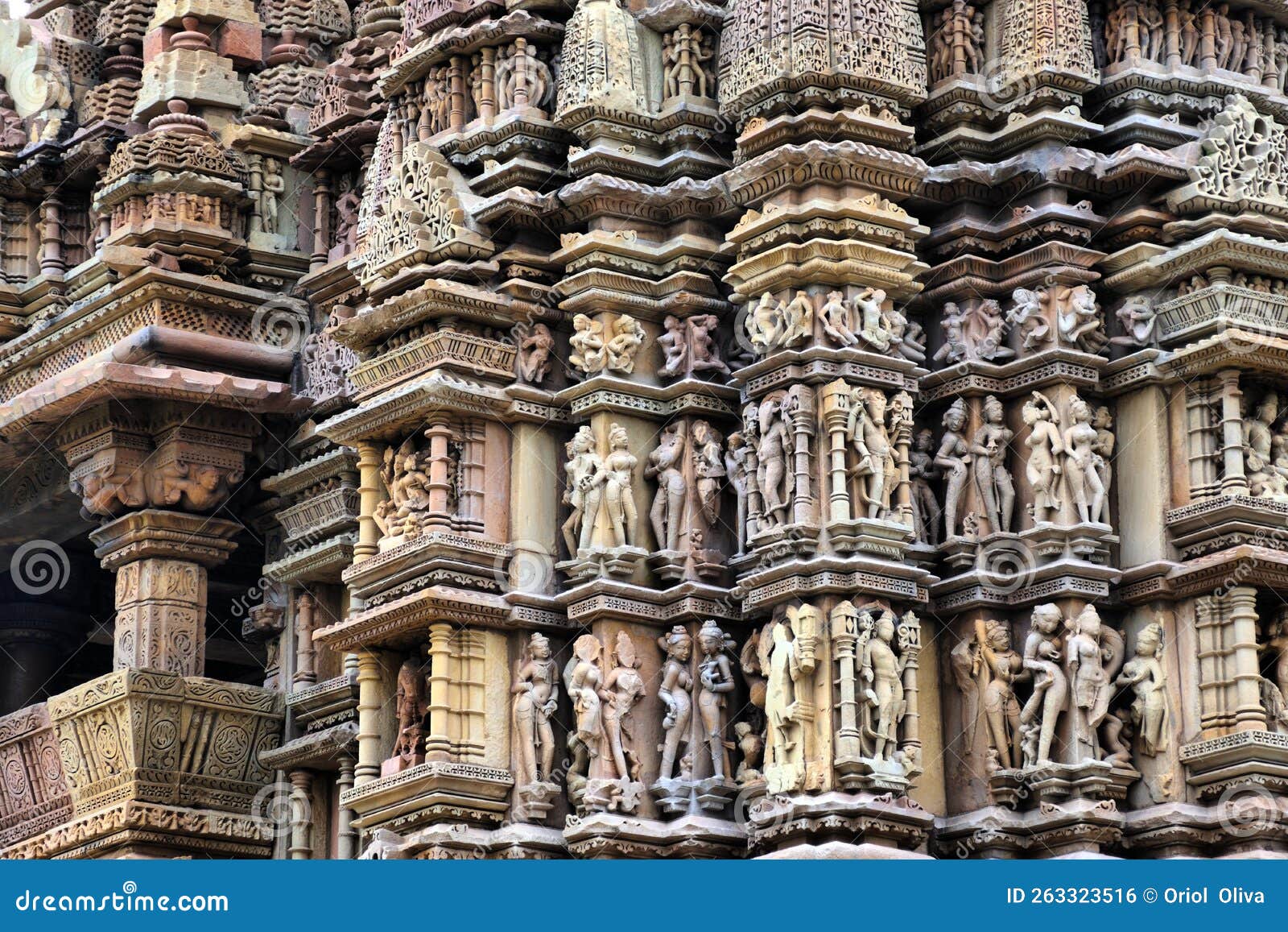 Views of the Main Monuments and Points of Interest in India. Khajuraho ...