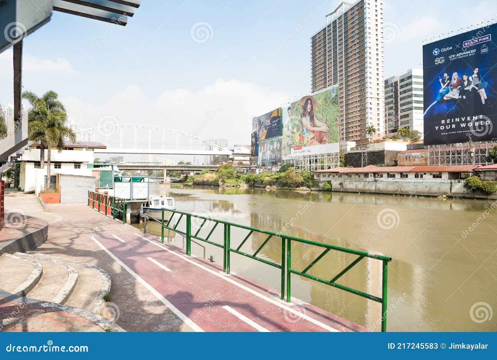 Views of Manila from the Banks of the Pasig River. Editorial Stock ...