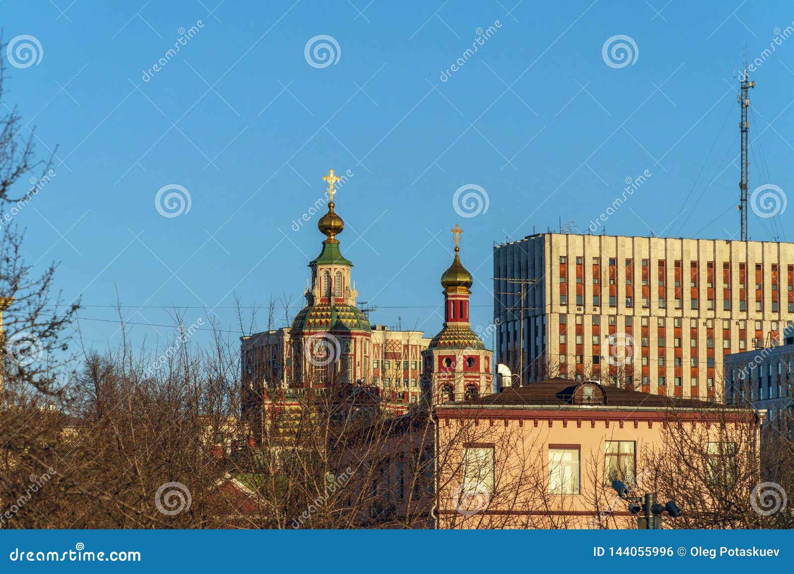 Views of Moscow on a Sunny Spring Evening. Various Historical Buildings ...