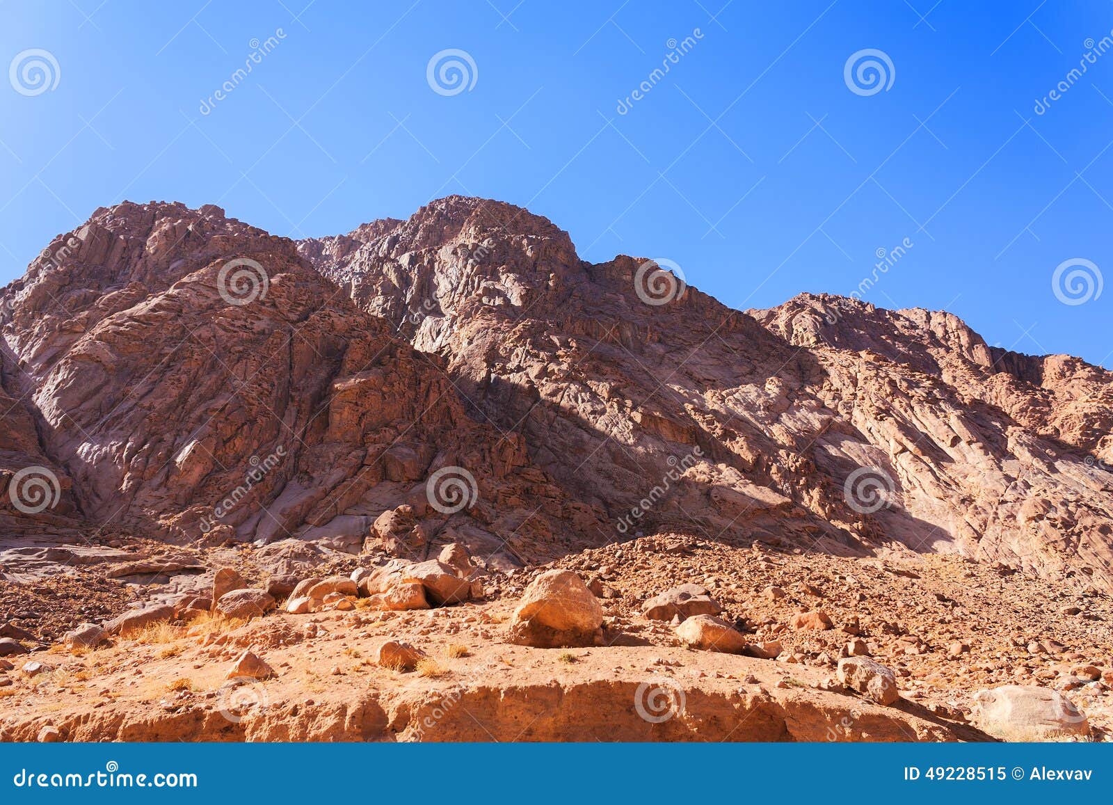 Views of Mount Moses in Sinai Stock Image - Image of christian, blue ...