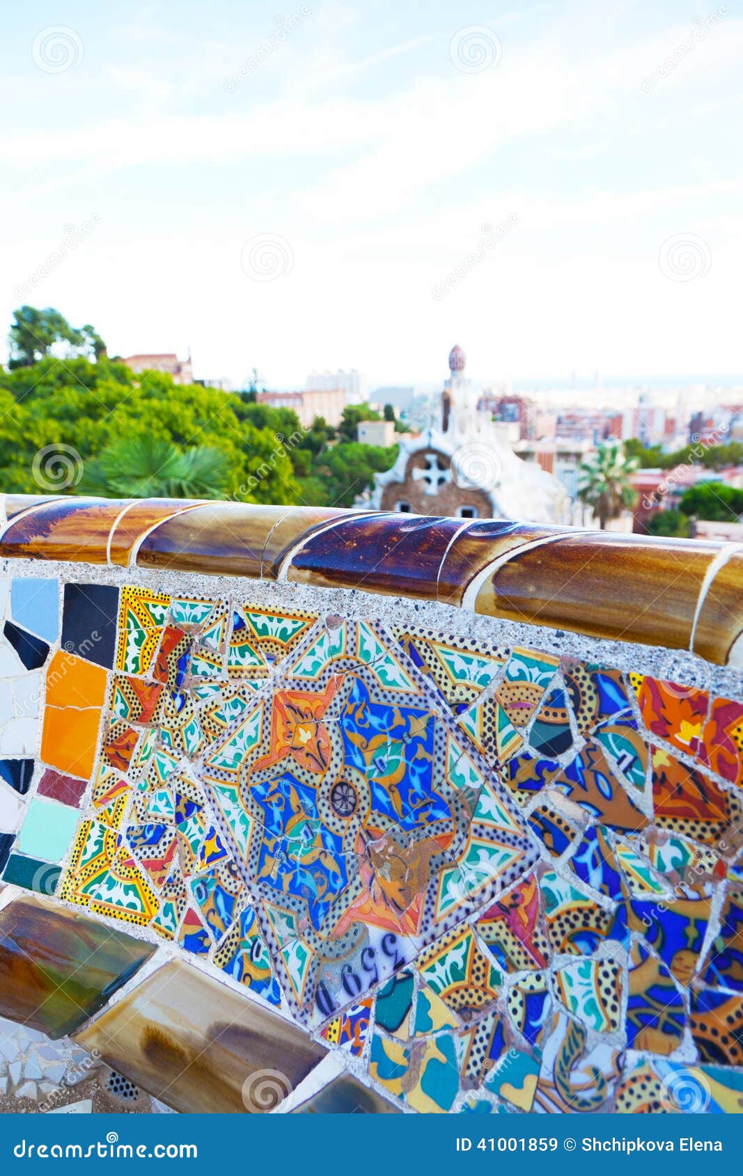 Views from the Parc Guell stock image. Image of barcelona - 41001859